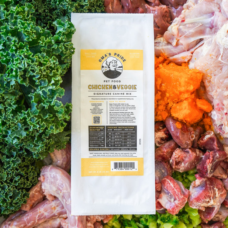 Raw Dog Food Base Mix | Oma's Pride Recipes